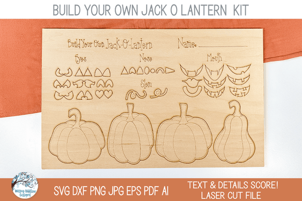 Halloween Jack O Lantern Pumpkin DIY Pop Out Paint Kit for Kids - SVG ...