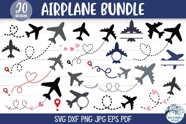 Airplane SVG Bundle – Wispy Willow Designs