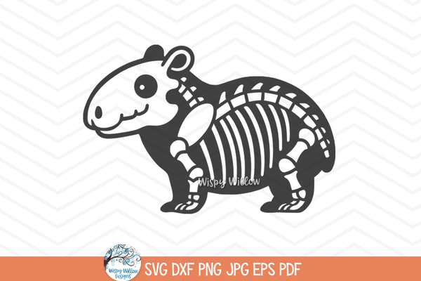 Capybara Skeleton SVG | Halloween Animal PNG – Wispy Willow Designs