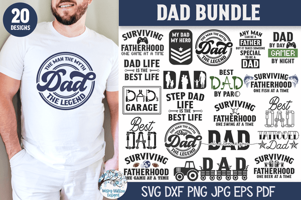 Dad SVG Bundle | Father's Day Designs – Wispy Willow Designs