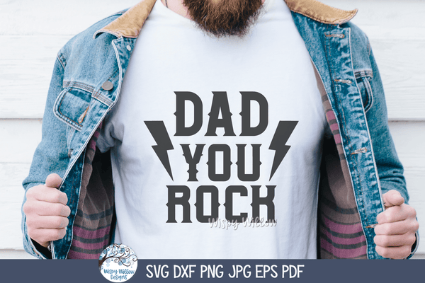 Dad You Rock SVG | Cool Father's Day Design – Wispy Willow Designs
