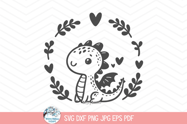 Dragon SVG | Cute Baby Animal PNG – Wispy Willow Designs