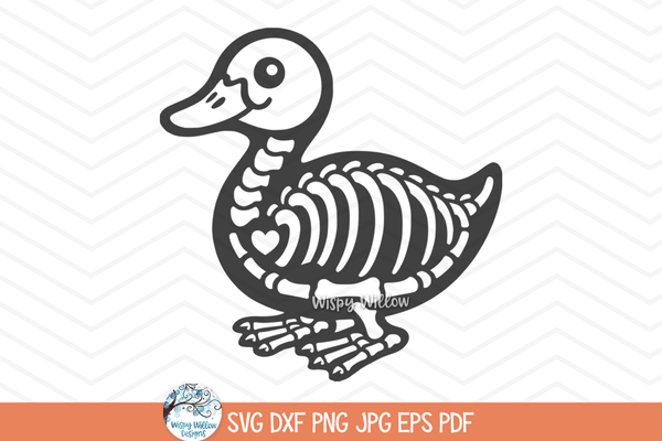 Duck Skeleton SVG | Halloween Animal PNG – Wispy Willow Designs
