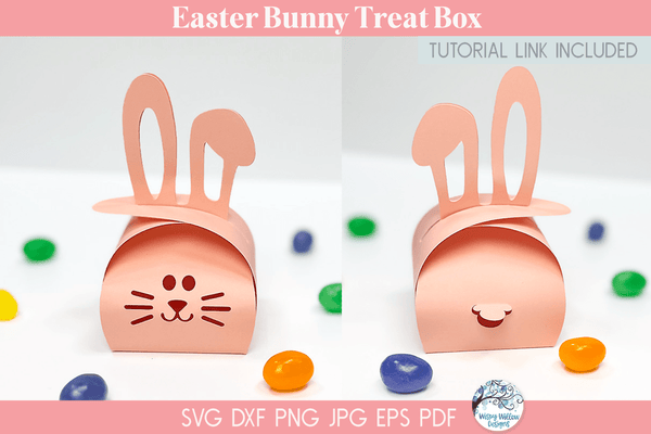 Easter Bunny Treat Box SVG | 3D Cardstock Paper Template for Cricut ...