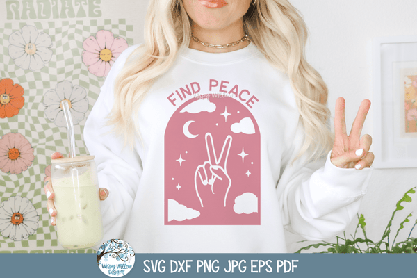 Find Peace SVG | Calming Hand Gesture Design – Wispy Willow Designs