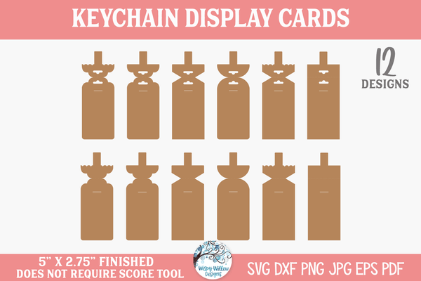 Folding Keychain Display Cards SVG Bundle | Folding Keychain Display C ...