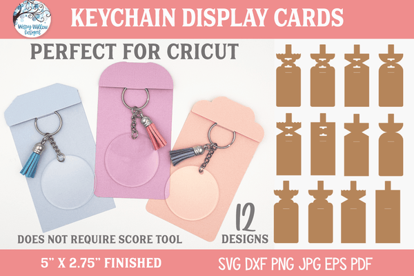 Folding Keychain Display Cards SVG File Bundle for Cricut – Wispy ...