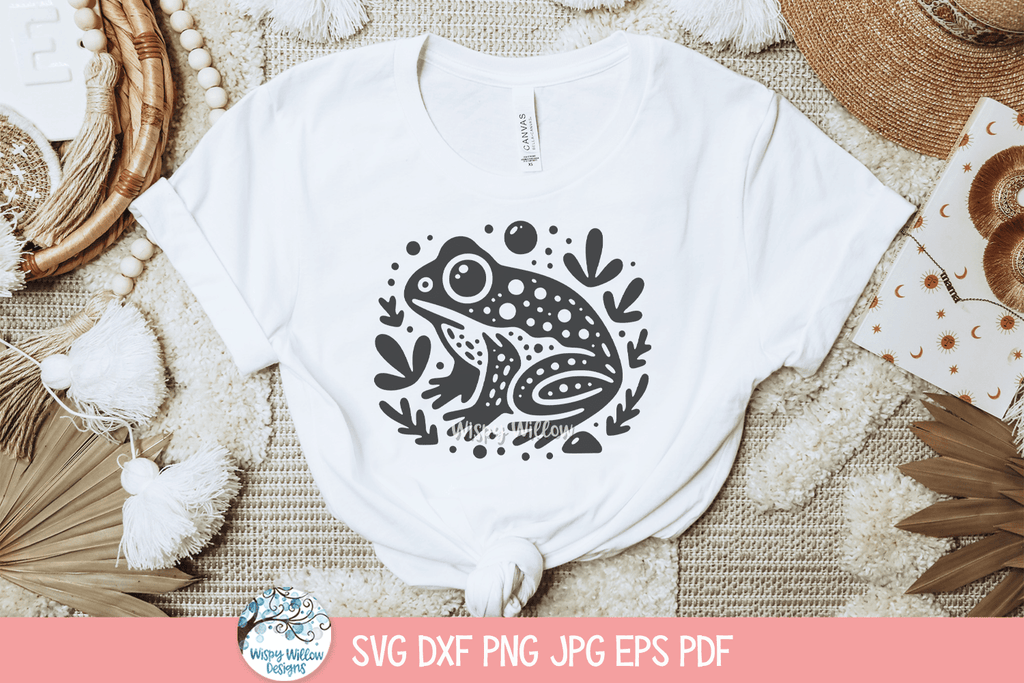 Frog SVG | Cottagecore Animal Illustration – Wispy Willow Designs