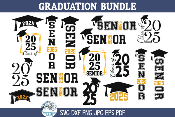 Graduation SVG Bundle | Class of 2025 Commencement Designs – Wispy ...