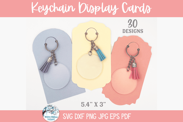 Keychain Display Cards SVG Bundle for Cricut - 30 Designs! – Wispy ...