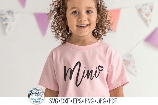 Mini Heart SVG | Cursive Script with Heart Design – Wispy Willow Designs