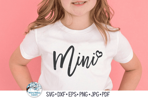 Mini Heart SVG | Cursive Script with Heart Design – Wispy Willow Designs