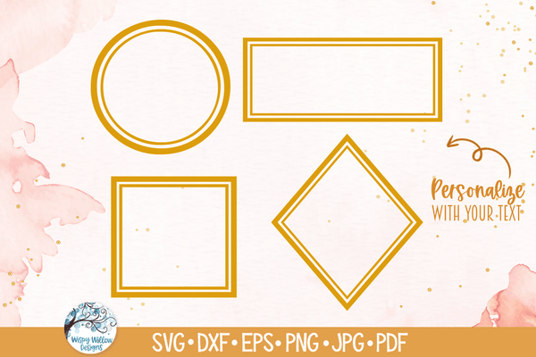 Monogram Frame Bundle SVG | Custom Borders and Shapes Designs – Wispy ...