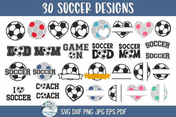 Soccer SVG Bundle | Sports Design Collection – Wispy Willow Designs