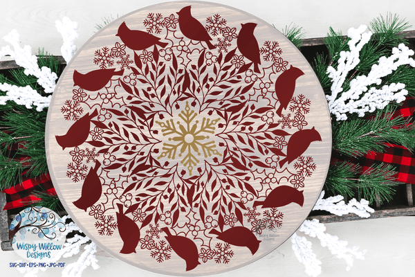 Cardinal Mandala SVG – Wispy Willow Designs