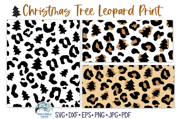 Christmas Tree Leopard Print SVG | Holiday Animal Pattern – Wispy ...