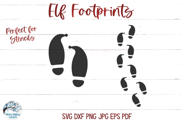 Elf Footprints SVG | Christmas Tracks – Wispy Willow Designs